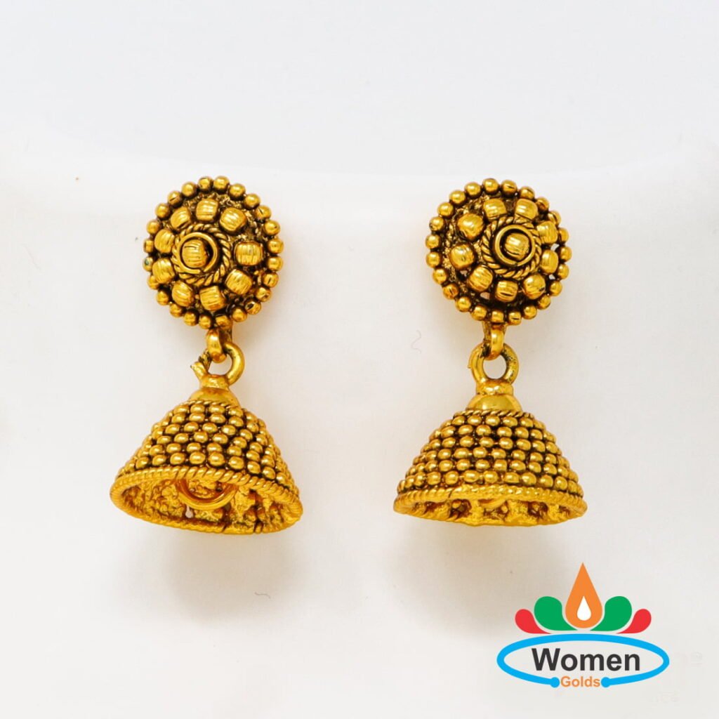 Gold Earrings Designs For Daily Use 1 Gram | Women Earrings